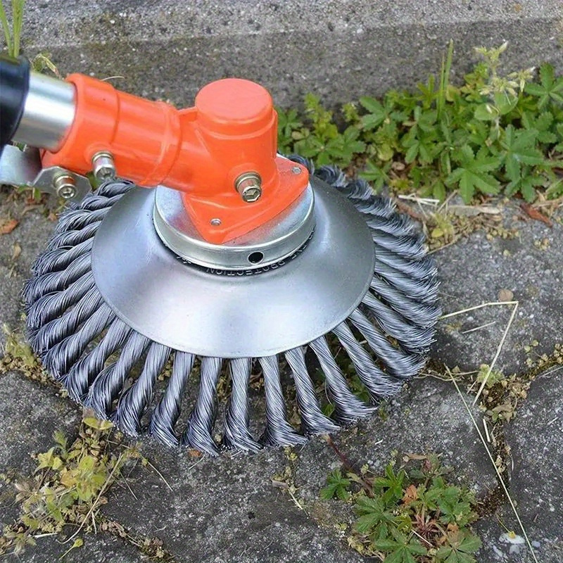 1pc Steel Wire Wheel Garden Brush Lawn Mower Grass Eater Trimmer Brush Cutter Tools Garden Grass Trimmer Head Brush