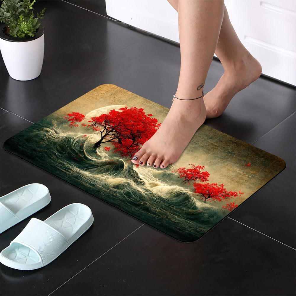 "charming Nature inspired" Moon Trees Waves Design Soft - Temu