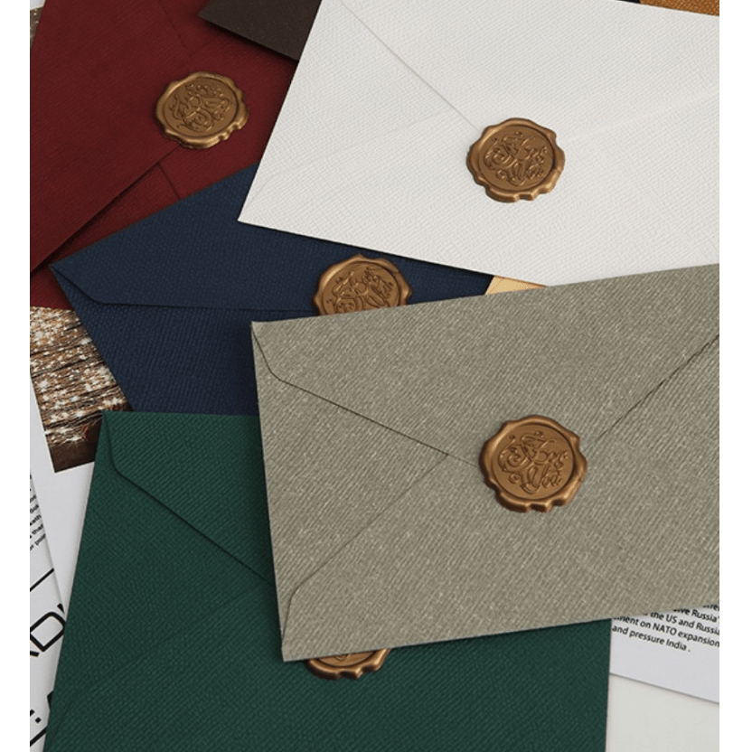 "charming" Vintage-inspired Linen Texture Triangle Envelopes Set Of 40 ...
