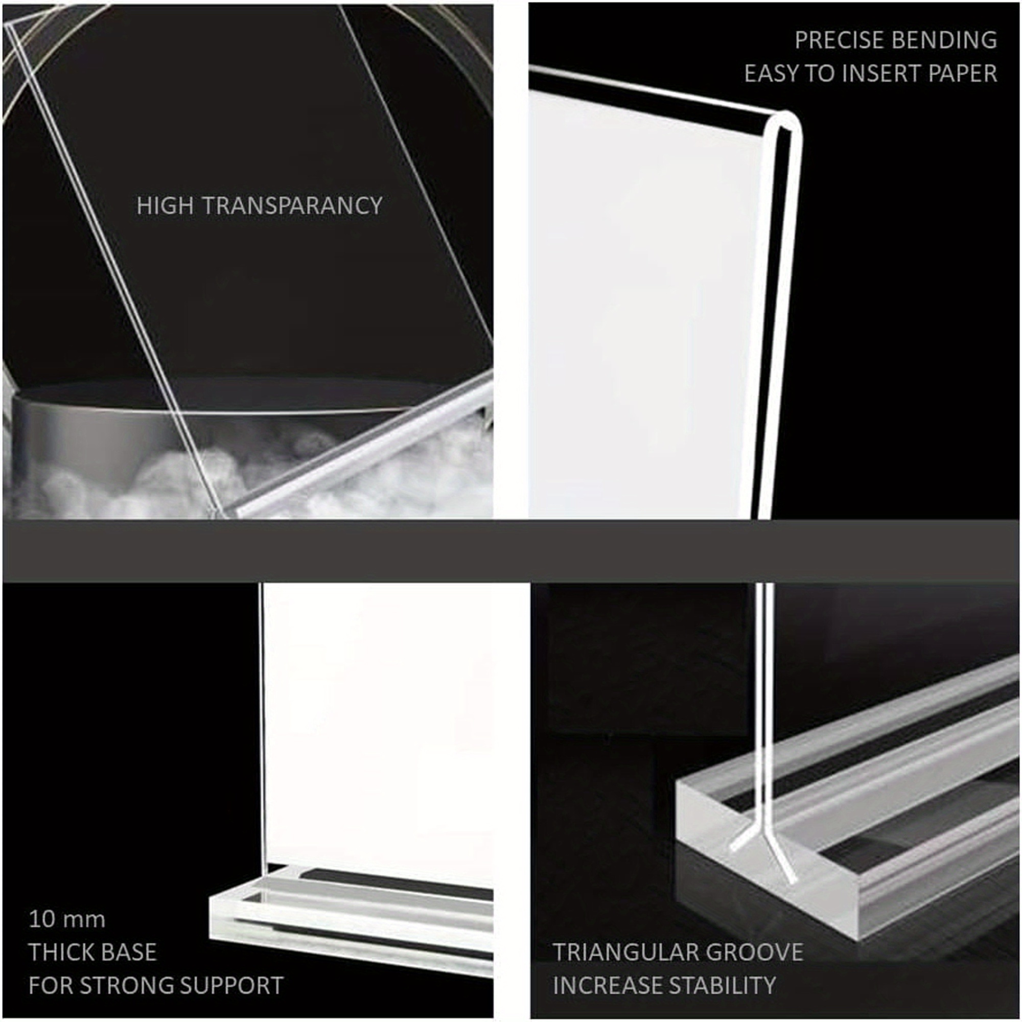 3-pack Acrylic Display Stands For Desktop & Conference Table ...