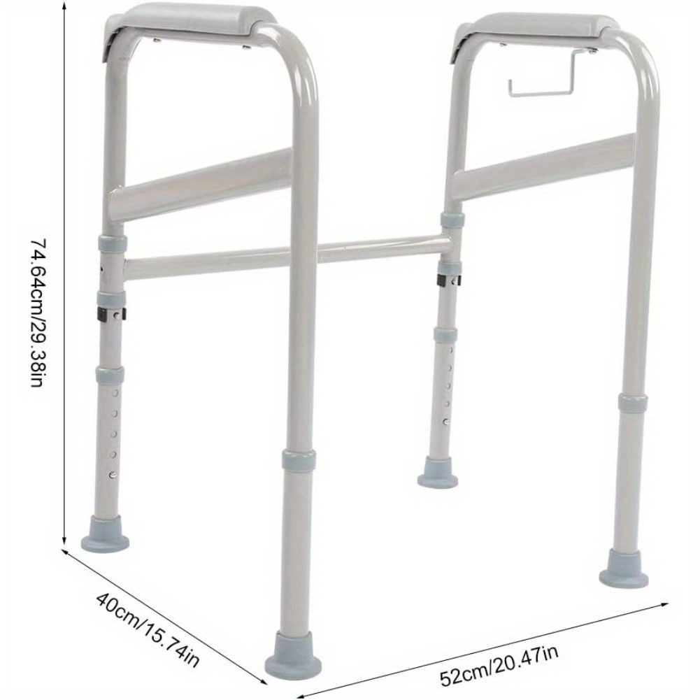 Toilet Safety Frame, Adjustable Height 65-86cm Toilet Frame Surround ...