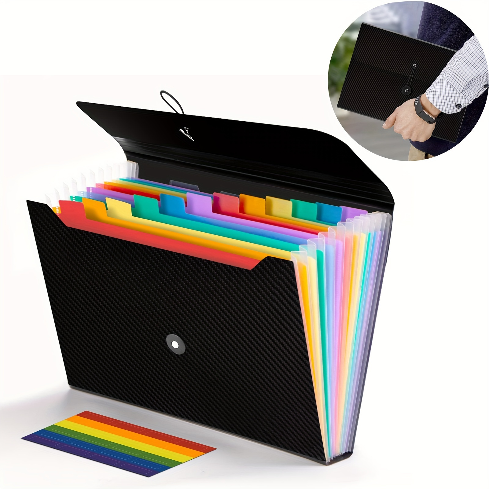 accordion file folder sold on Temu United States