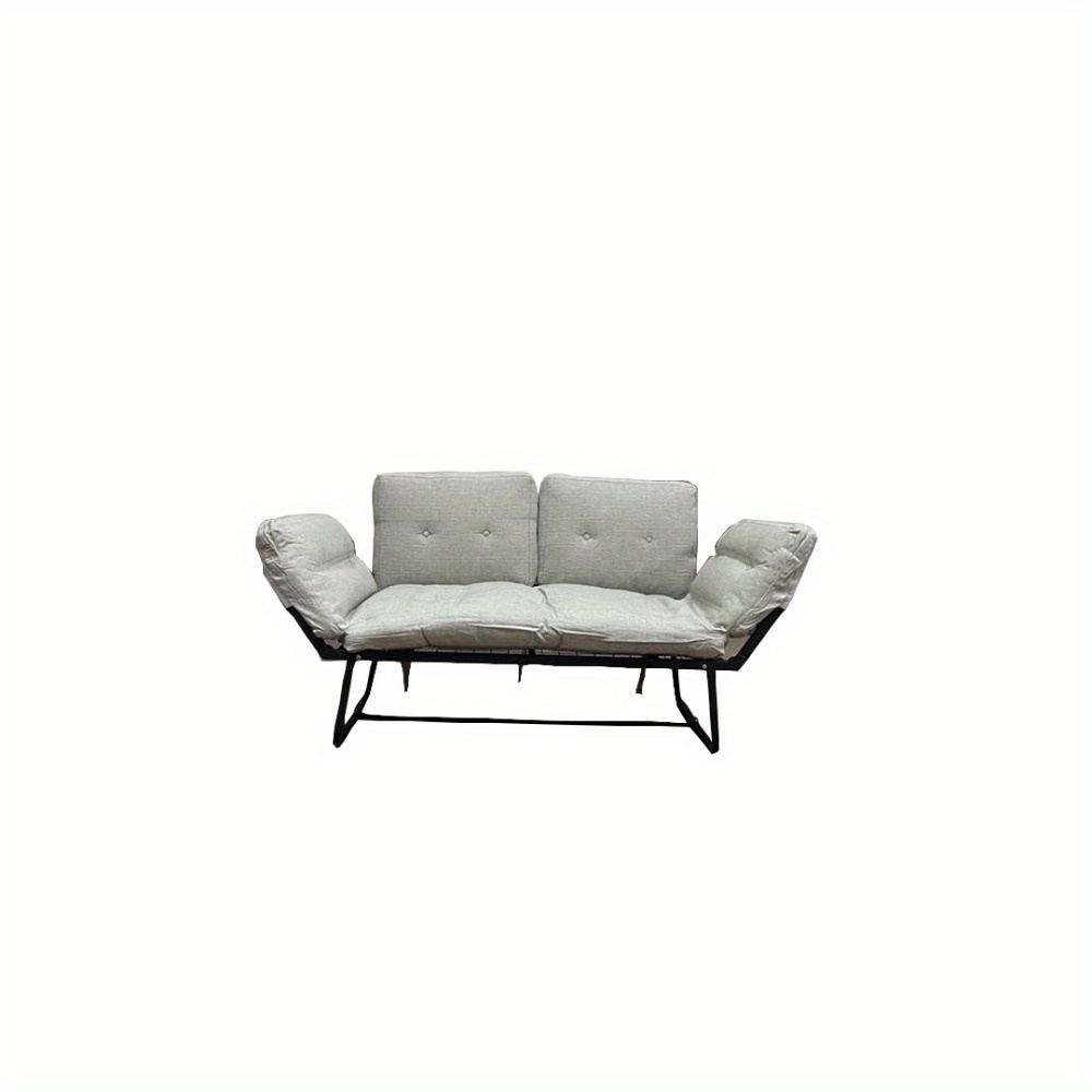 1pc Modern Loveseat Futon For Living Rooms And Bedroom, Adjustable Arms ...
