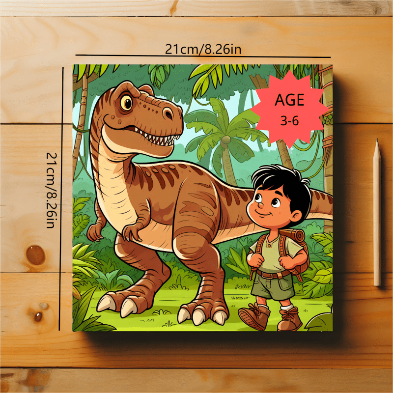 1 Set 2pcs Coloring Books On Jungle Dinosaurs And Mushroom House With A ...