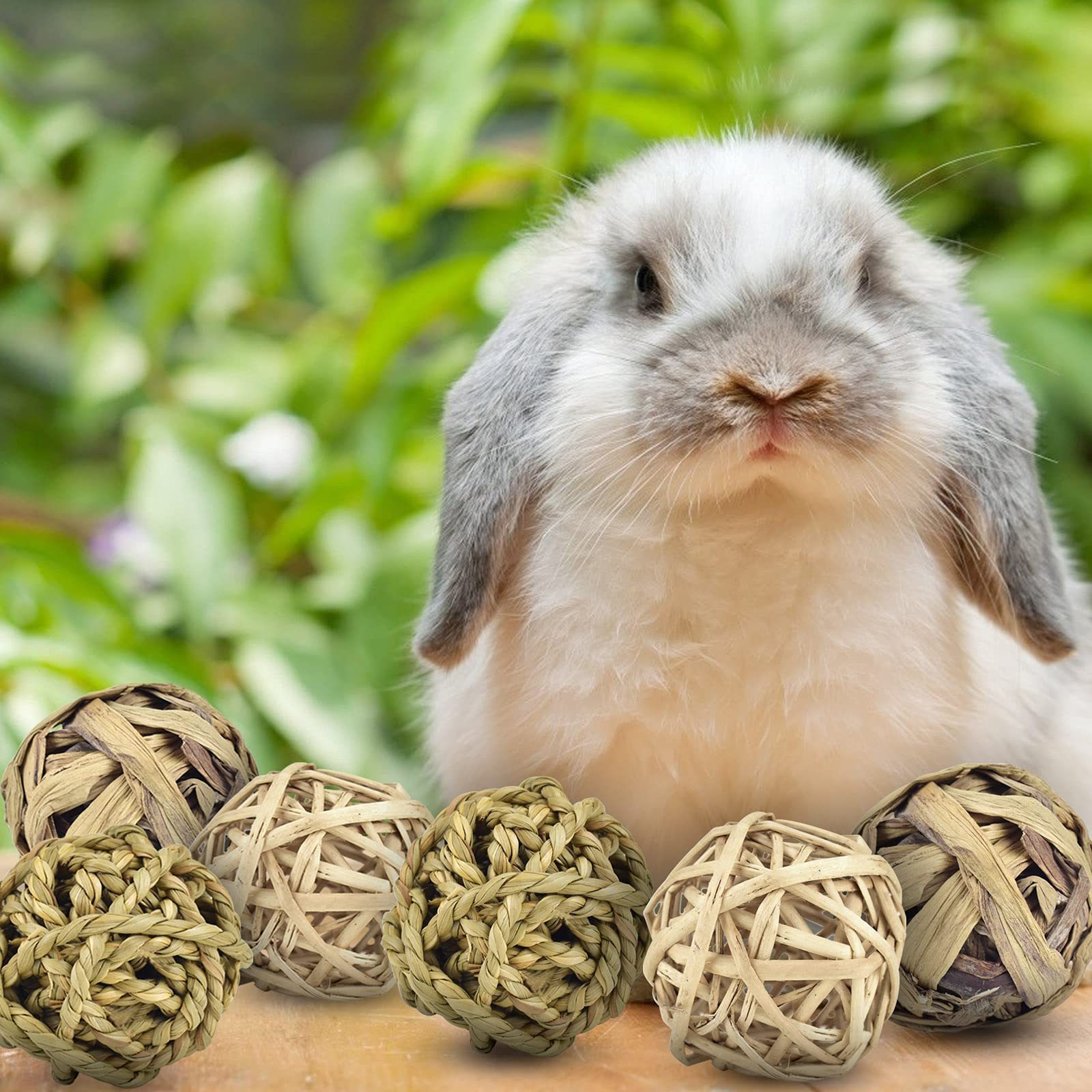 Natural Woven Grass Chew Balls For Small Pets - Play & Roll Toys For ...