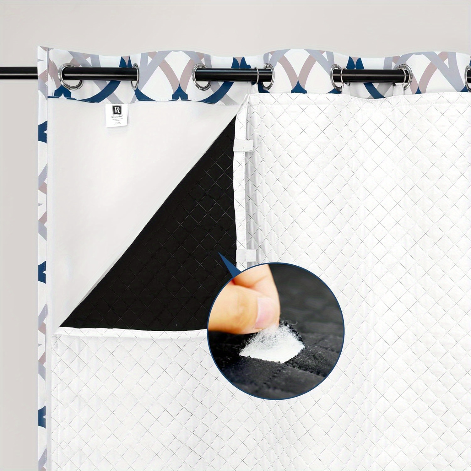 1 panel soundproof thermal insulated quilted curtain liners Temu