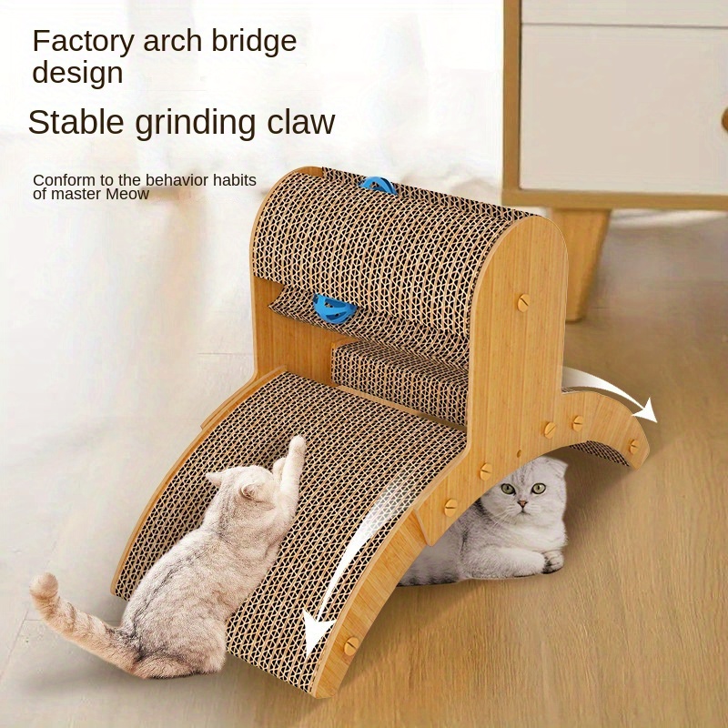 Deluxe Cat Scratcher Climbing Frame Wheel Corrugated - Temu Canada
