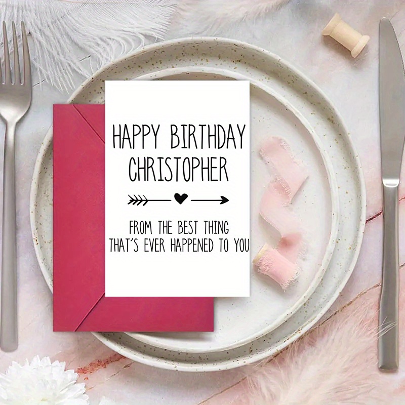 1 Pc Funny Happy Birthday Christopher Card, Paper Greeting Card With ...