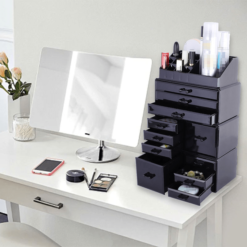 Makeup Organizer And Storage Stackable Large Skin Care Cosmetic Display ...