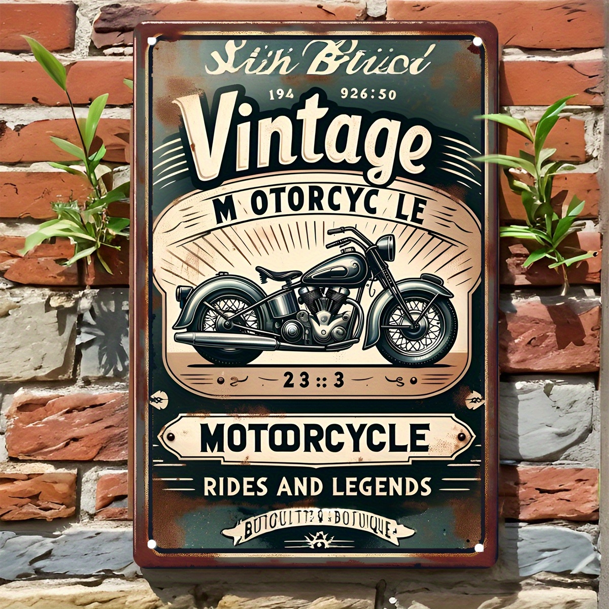 Vintage Motorcycle Metal Sign Art Set Iron Crafted Retro - Temu Australia