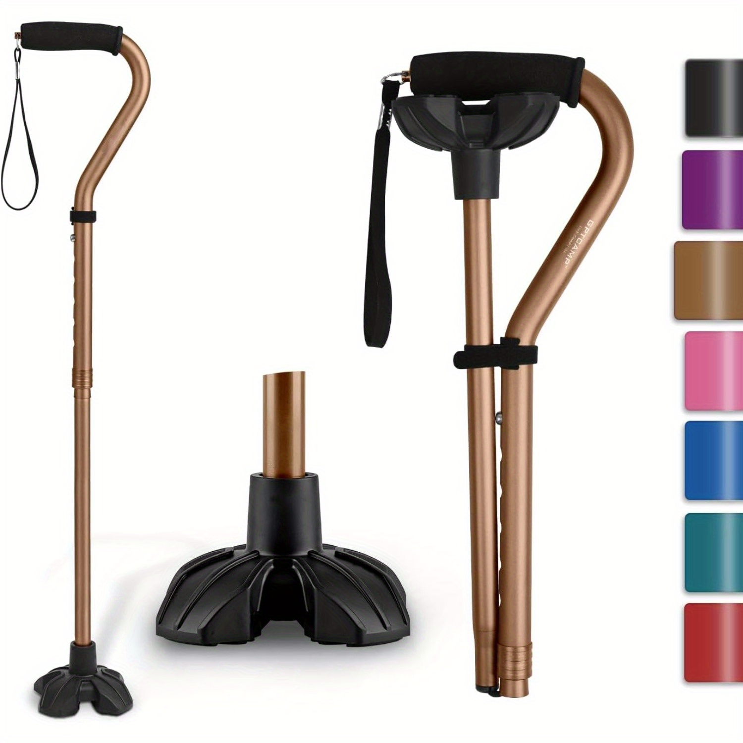 Adjustable Height Walking Cane Men Women Lightweight Sturdy - Temu