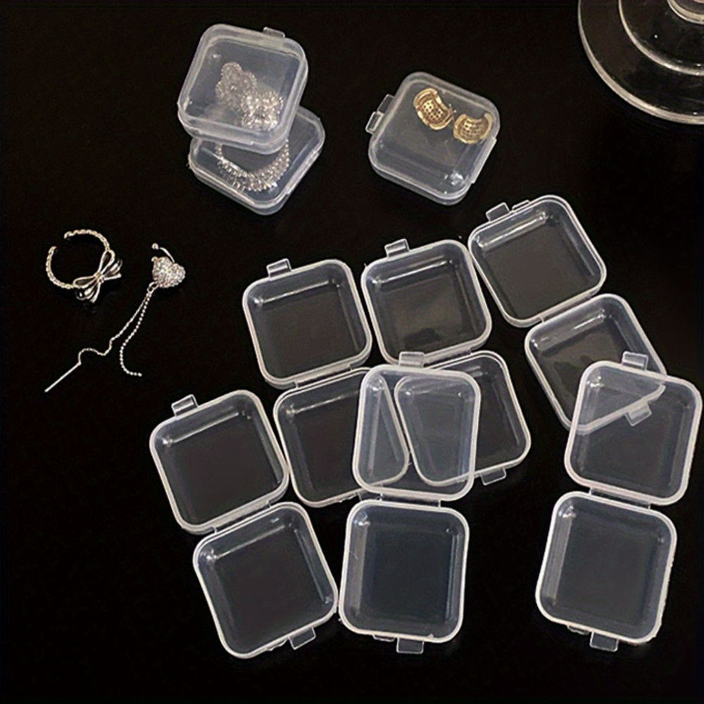 Elegant Mini Storage Boxes Jewelry Crafts Clear Durable - Temu