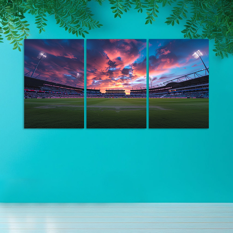 Sunset Stadium Canvas Art Frameless Wall Decor Living Room - Temu