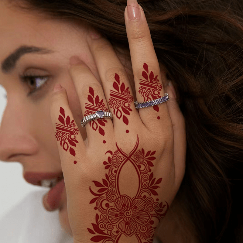 Calcomanías Tatuajes Temporales Inspirados En Henna - Temu