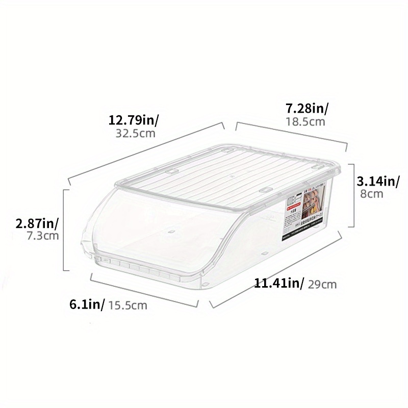 Stackable Clear Plastic Storage Bins Lids - Temu