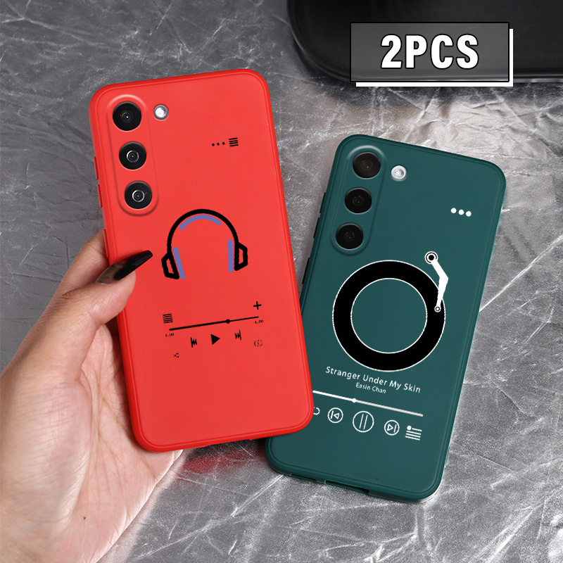 2-piece Luxury Matte Silicone Phone Cases For Samsung Galaxy Series ...