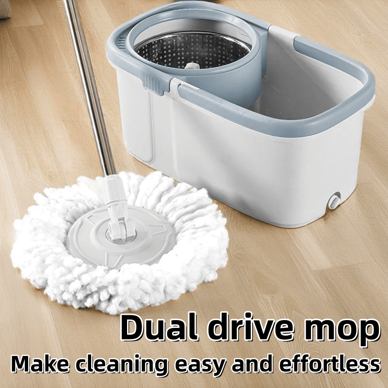 Dual Drive Spin Mop Bucket Set Easy Wringing System Super - Temu