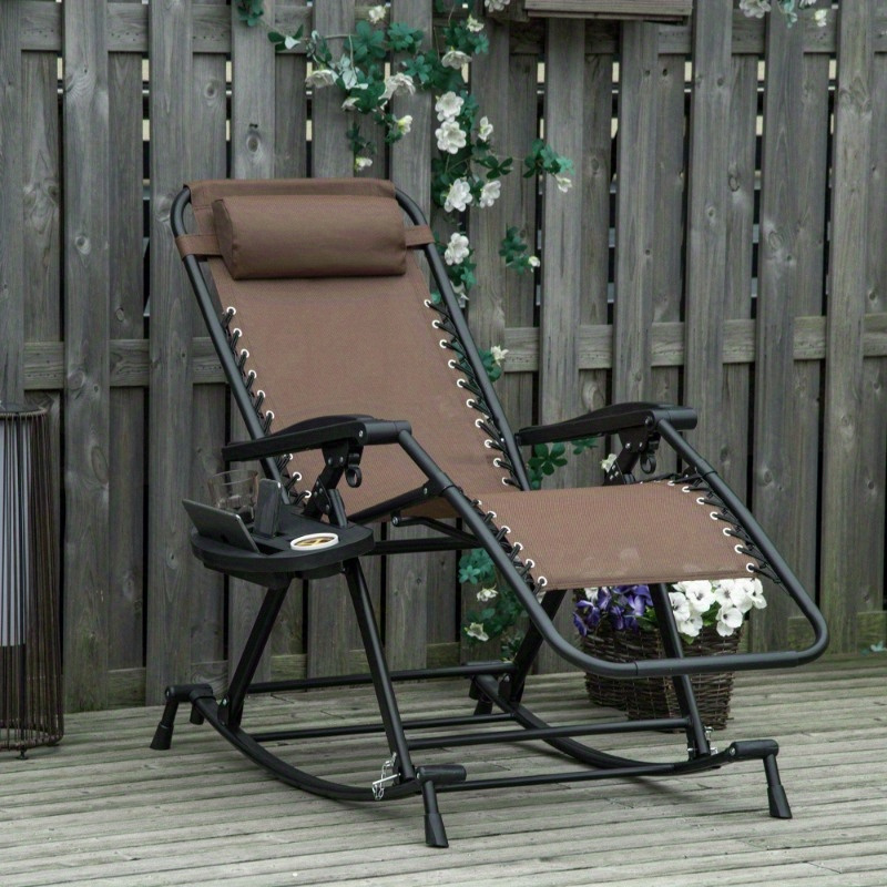Outdoor Rocking Chairs Foldable Reclining Zero Gravity - Temu