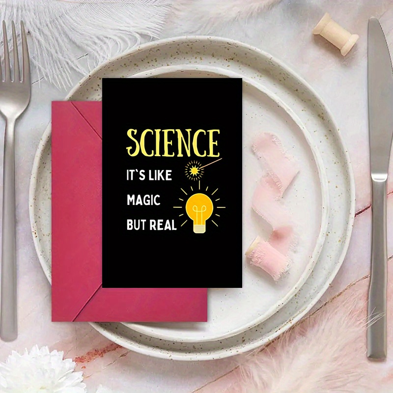 Science Themed Thank You Greeting Card With Envelope - Appreciation ...
