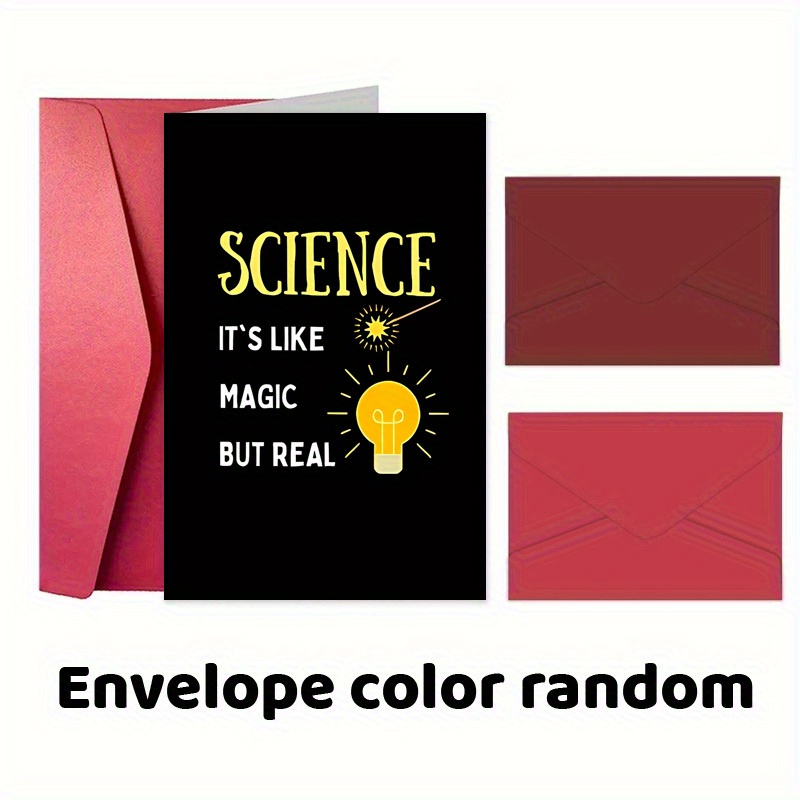 Science Themed Thank You Greeting Card With Envelope - Appreciation ...