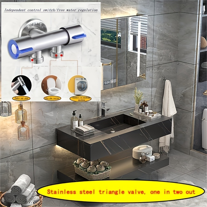 Heavy duty Stainless Steel Triangle Valve Dual Control 3 way - Temu Türkiye