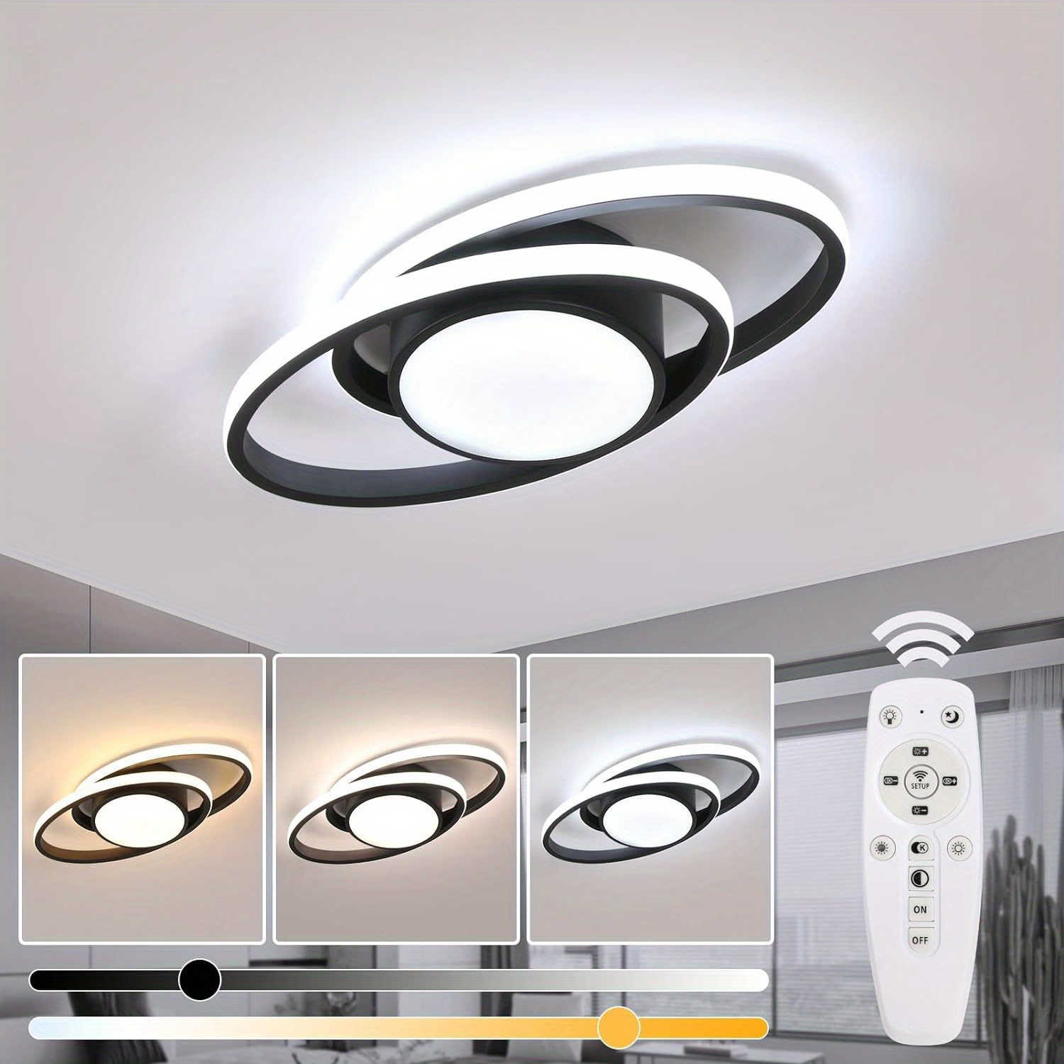Uzaktan Kumandalı Dimlenebilir LED Tavan Lambası, 40W Tavan Lambası ...