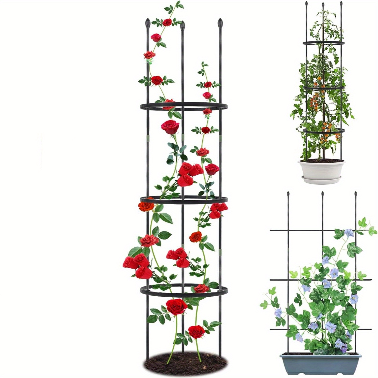 2 in 1 Garden Trellis Tomato Cage Indoor/outdoor Plant - Temu