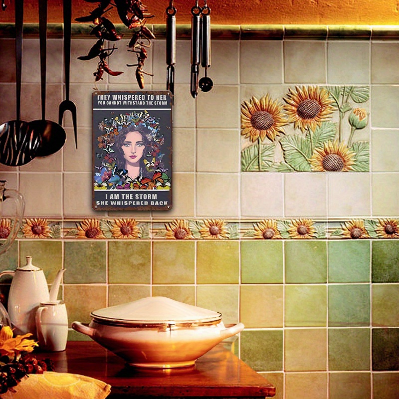 Butterfly Metal Wall Art Plaque 8x12 Inspirational Quote - Temu