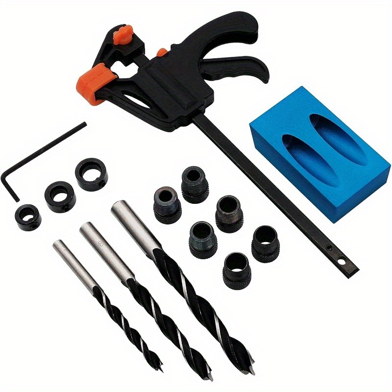 Aluminum Pocket Hole Jig Kit Woodworking 15° Angle Includes - Temu ...