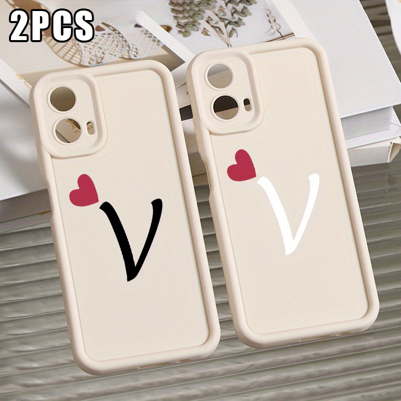 2 יח'/1 סט יוקרה עמיד במכות עבור S23 S24 A04 דוגמת לב - Temu