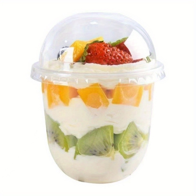 Plastic Dessert Cups Dome Lids Clear Parfait Cup Container - Temu ...