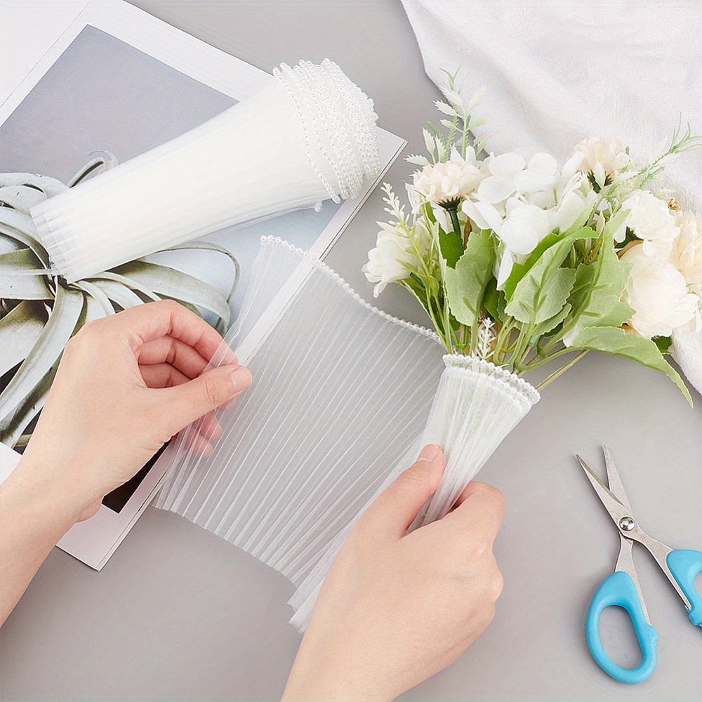 1bag White Flower Wrapping Paper Bouquet Floral - Temu