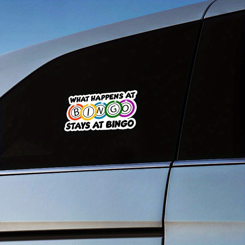 vinyl bingo themed decal sticker self single use - Temu