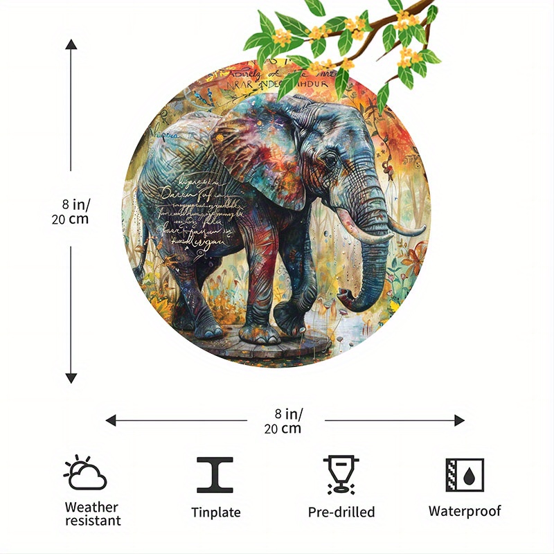 Vintage Elephant Wall Art Aluminum Sign Home Office Garage - Temu