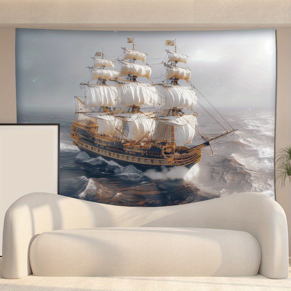 Vintage Pirate Ship Wall Tapestry: Decorate Home A Classic - Temu