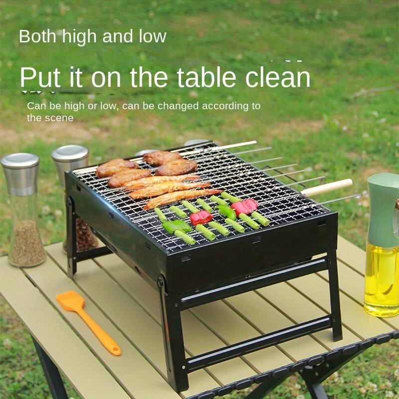 Portable Folding Charcoal Grill Bbq Grill Small Stove - Temu