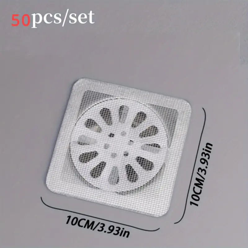 Disposable Hair Catcher Mesh Stickers Shower Kitchen Drain Temu