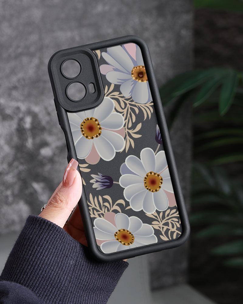 Étui De Luxe Pour Moto G53 G30 Motif Tournesol Noir Coques De Téléphone ...