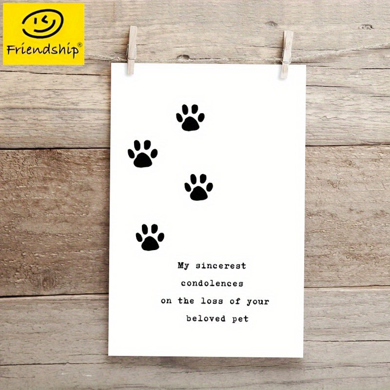 1pc Cat Sympathy Card 1pc, Cat Sympathy Card, Pet Sympathy Card For Cat ...