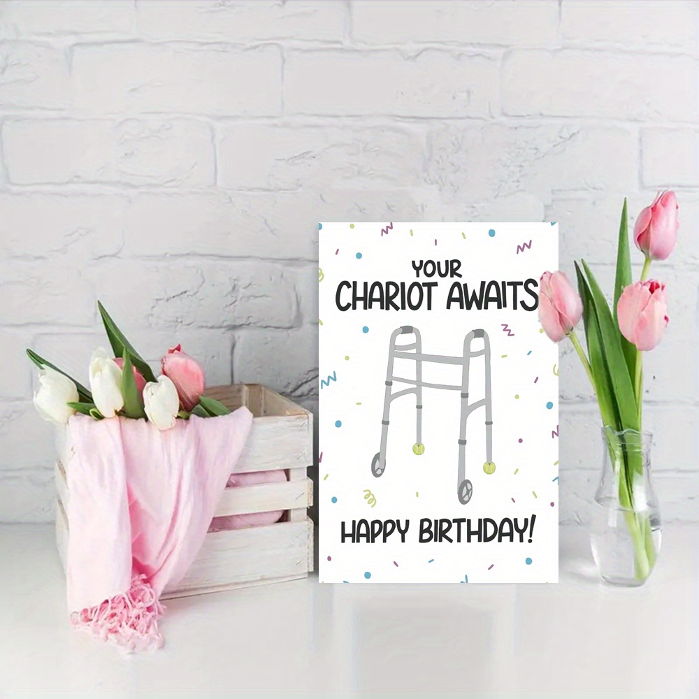 Funny Chariot Walker Birthday Card: A Hilarious Gift For Men Or Women's ...