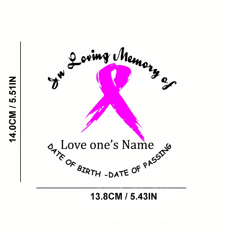 "lasting Legacy" Custom In Loving Memory Car Decal - Black Cancer ...