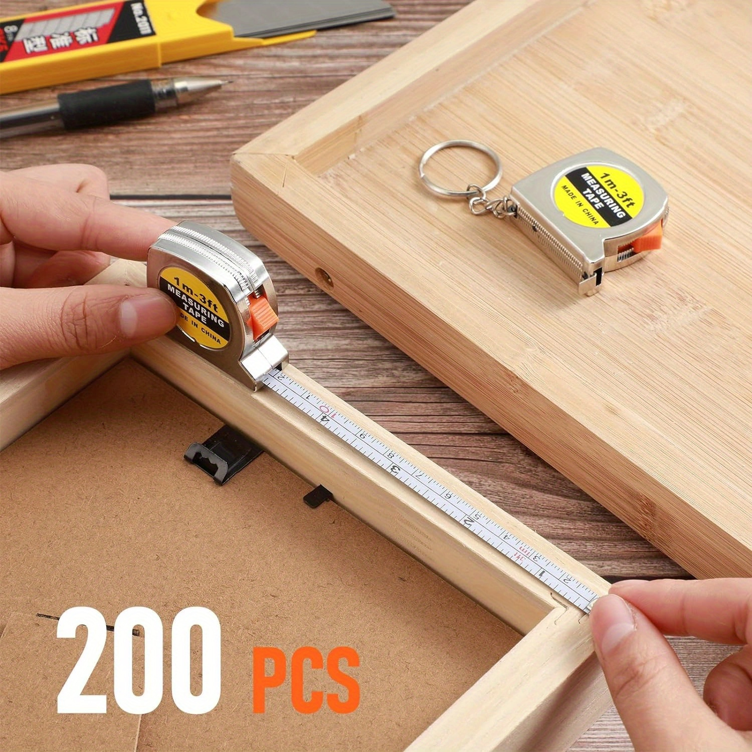 10 Pack Mini Tape Measure Keychains With Slide Lock 1m 3ft Small ...