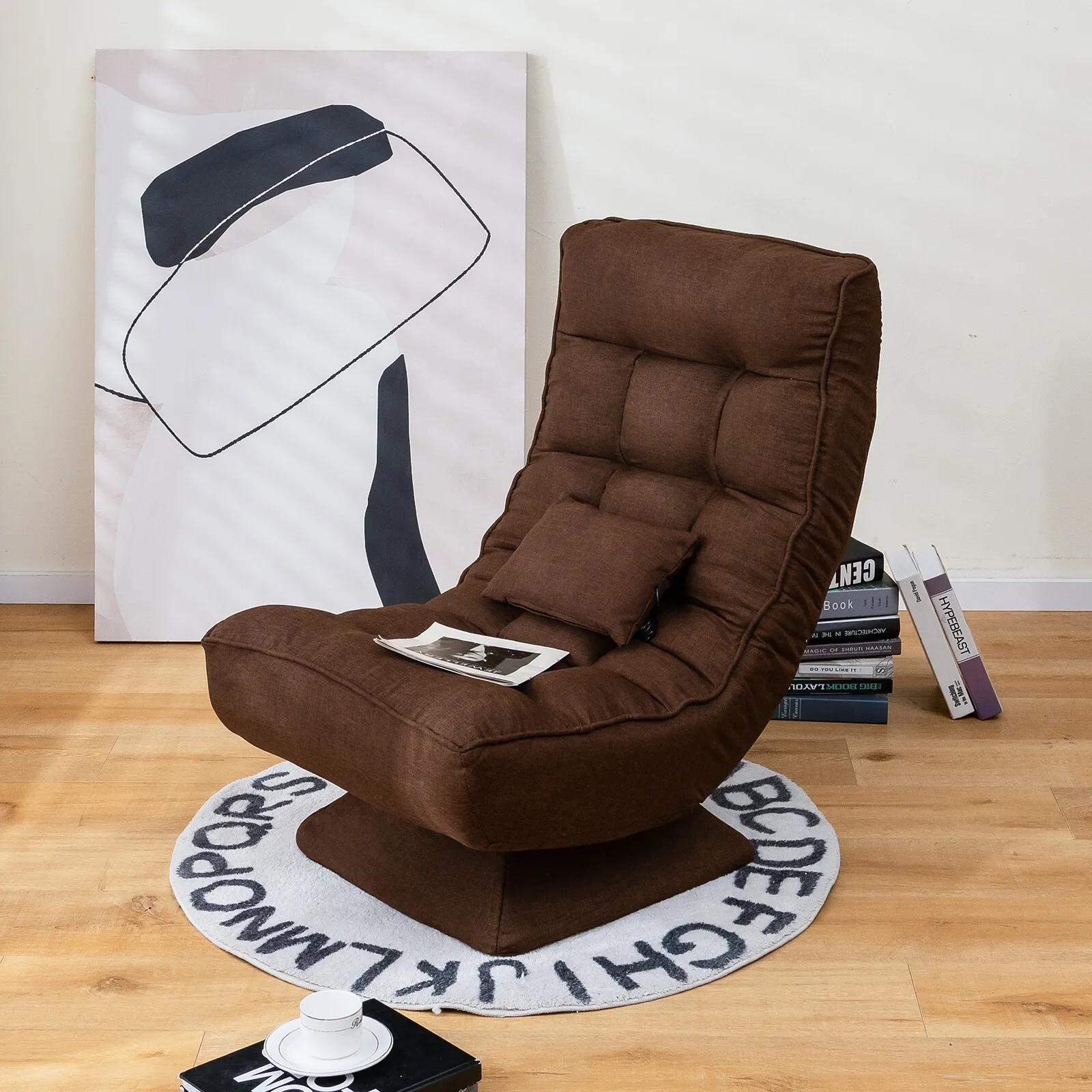 folding floor gaming chair swivel lazy padded Temu United Kingdom