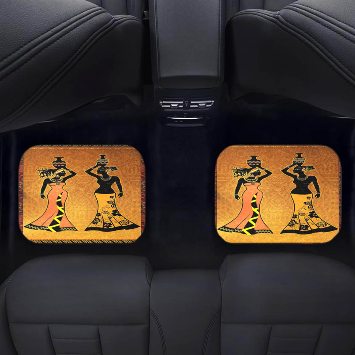 Fit Polyester Car Floor Mats African Woman Pattern - Temu