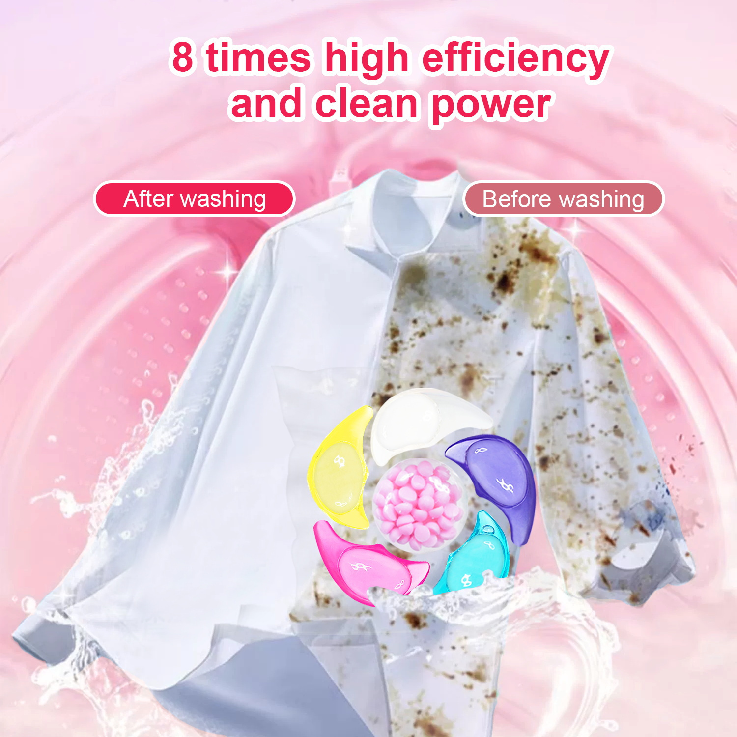 6 in 1 Scented Laundry Detergent Pods Long - Temu