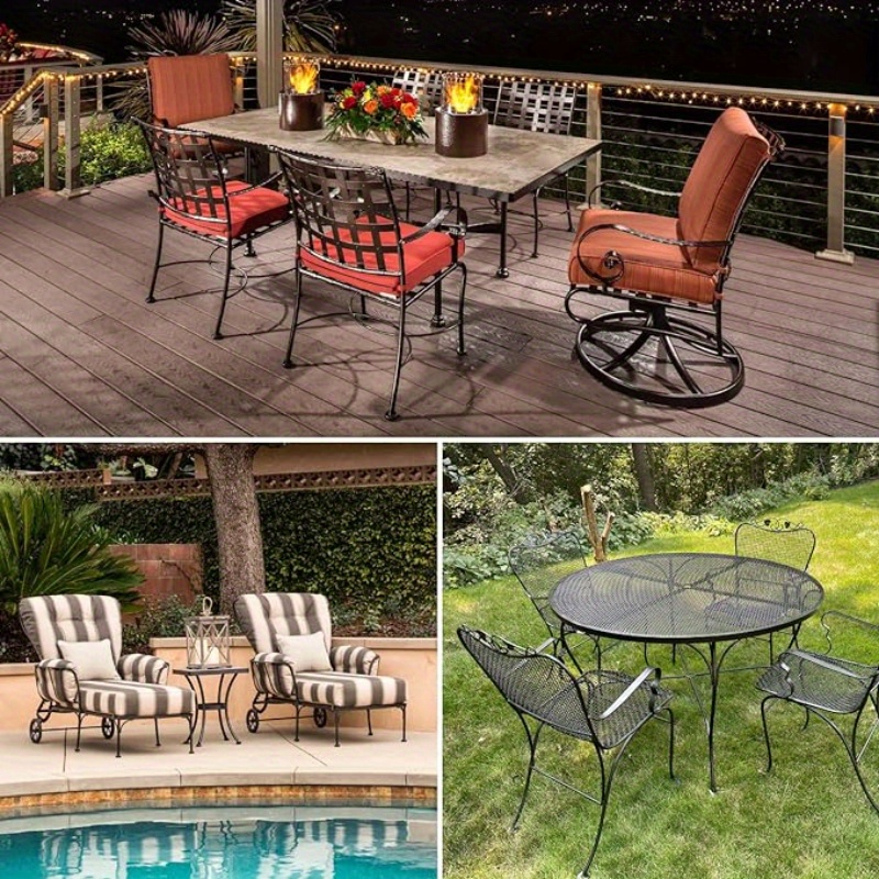 Black Wrought Iron Patio Furniture Feet Caps Round Plastic Temu United Arab Emirates