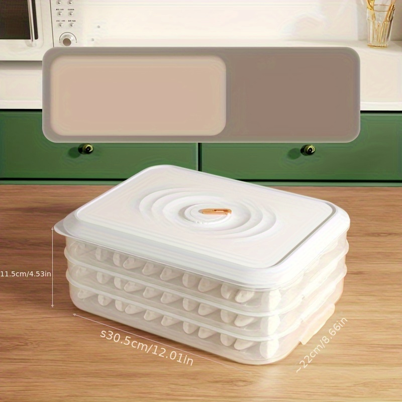 Multi layer Dumpling Storage Containers Stackable 3 tier - Temu United ...