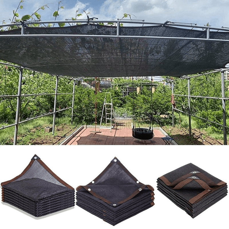Uv Hdpe Sun Shade Net 8 Pin Black Mesh Shade Cloth With Grommets ...