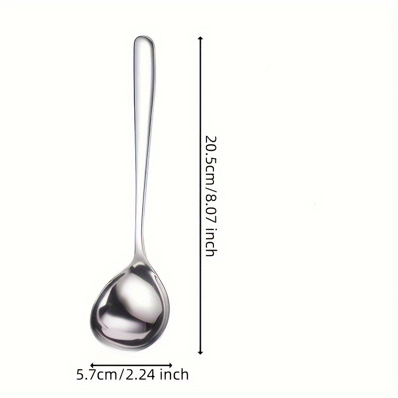 Stainless Steel Dessert Spoons Long Handle Serving Spoon Set - Temu