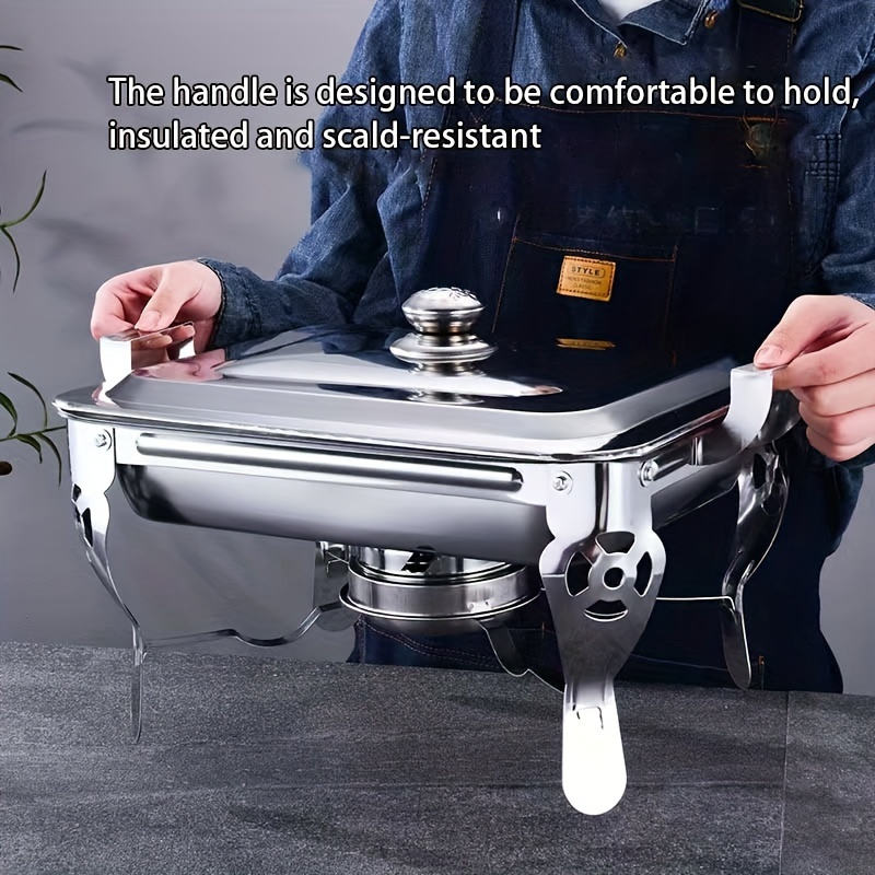 Square Stainless Steel Buffet Server Lid Catering Chafing - Temu Canada
